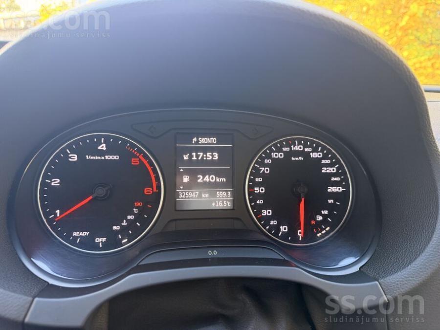 White Audi A3 2016 in Riga, with an engine capacity of 1.60 L and mileage of 326 thousand km for 7850 €, photo 4 on AUTOMOTO.COM.LV