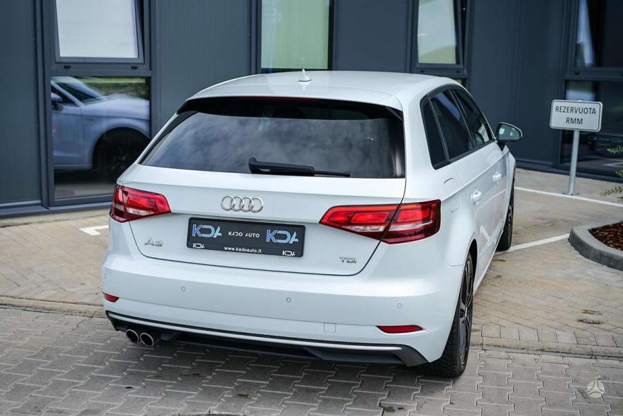 White Audi A3 2017 in Kaunas, with an engine capacity of 1.97 L and mileage of 195 thousand km for 12750 €, photo 14 on AUTOMOTO.COM.LV