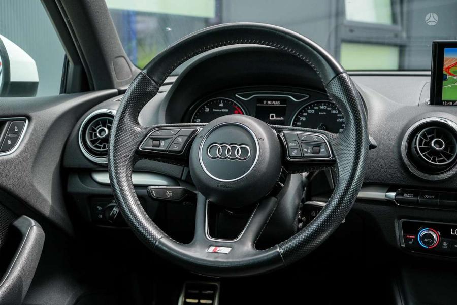 White Audi A3 2017 in Kaunas, with an engine capacity of 1.97 L and mileage of 195 thousand km for 12750 €, photo 19 on AUTOMOTO.COM.LV