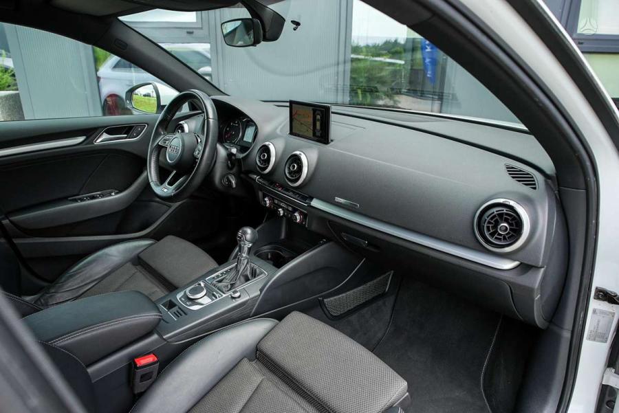 White Audi A3 2017 in Kaunas, with an engine capacity of 1.97 L and mileage of 195 thousand km for 12750 €, photo 39 on AUTOMOTO.COM.LV