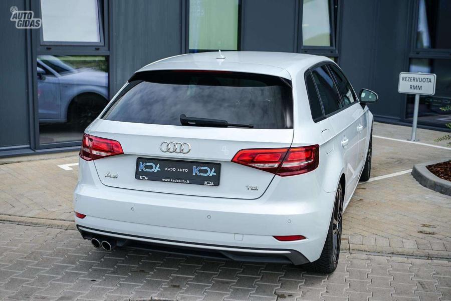 White Audi A3 2017 in Kaunas, with an engine capacity of 2.00 L and mileage of 195 thousand km for 12450 €, photo 14 on AUTOMOTO.COM.LV