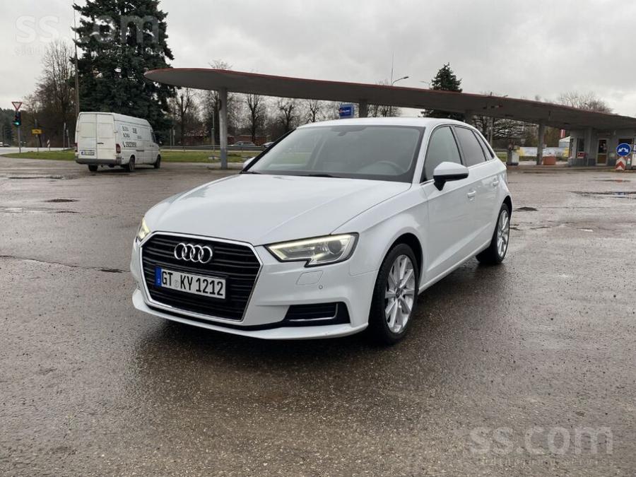 White Audi A3 2018 in Ogre, with an engine capacity of 1.60 L and mileage of 191 thousand km for 13250 €, photo 4 on AUTOMOTO.COM.LV