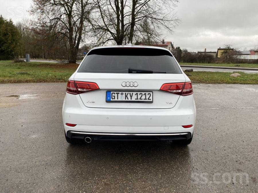 White Audi A3 2018 in Ogre, with an engine capacity of 1.60 L and mileage of 191 thousand km for 13250 €, photo 7 on AUTOMOTO.COM.LV