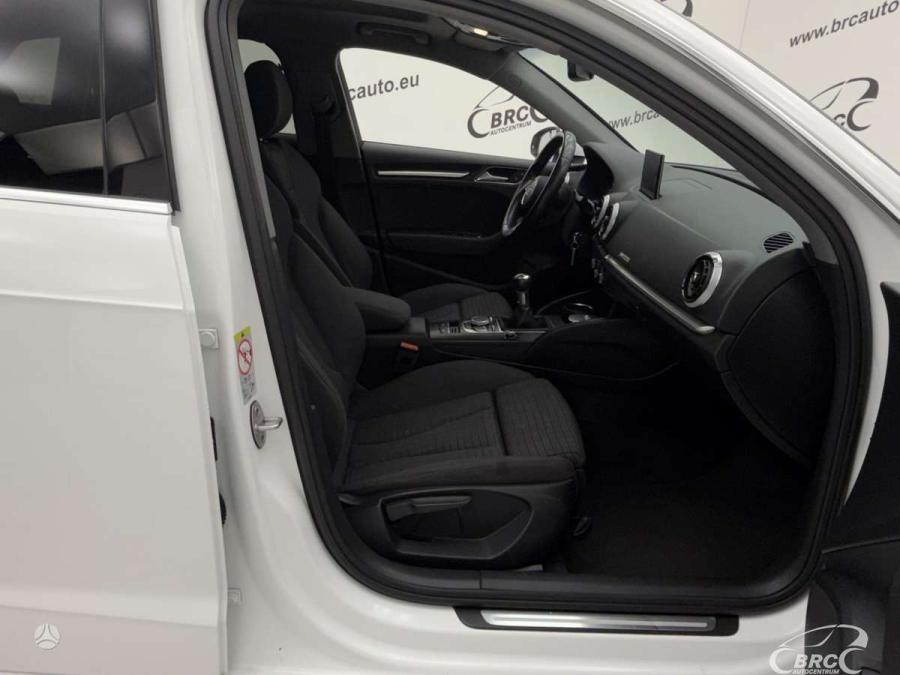 White Audi A3 2018 in Vilnius, with an engine capacity of 1.50 L and mileage of 232 thousand km for 11900 €, photo 5 on AUTOMOTO.COM.LV