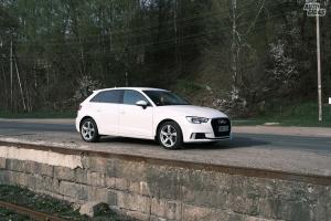 Balts Audi A3 2018 Kauņa, ar dzinēja tilpumu 1.40 L un nobraukumu 138 tūkst. km par 13000 €, foto  vietnē AUTOMOTO.COM.LV