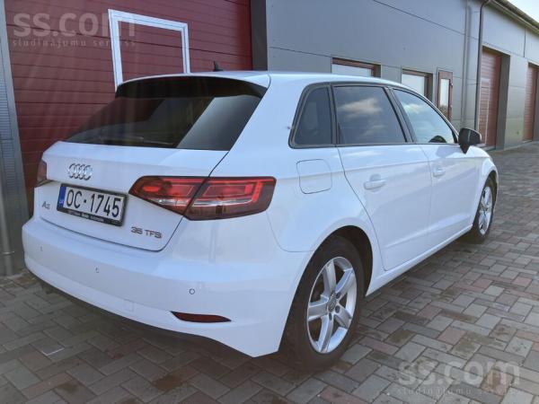 White Audi A3 2019 in Talsi, with an engine capacity of 1.50 L and mileage of 210 thousand km for 14500 €, photo 3 on AUTOMOTO.COM.LV