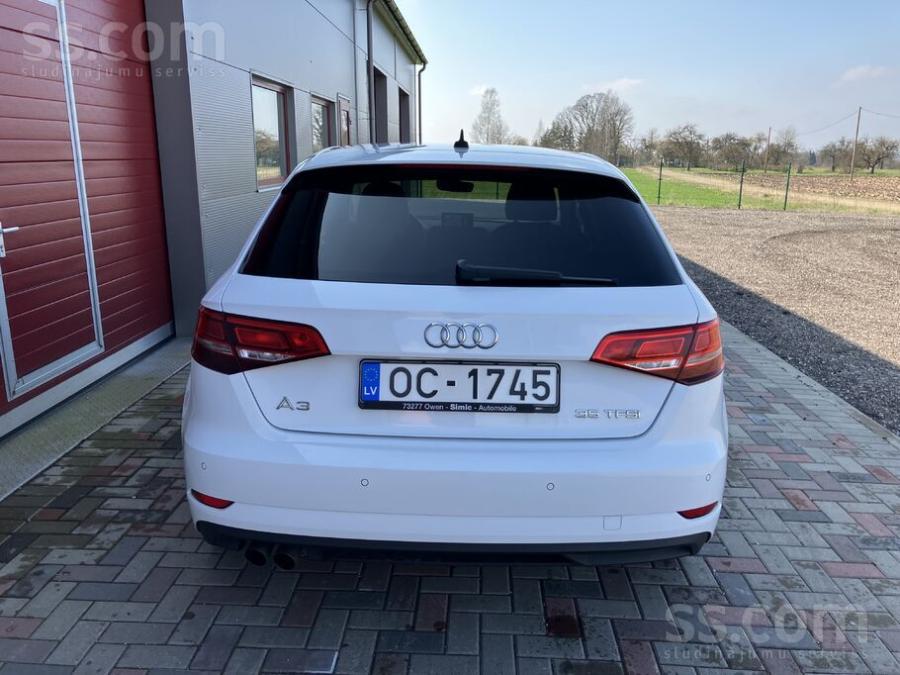 White Audi A3 2019 in Talsi, with an engine capacity of 1.50 L and mileage of 210 thousand km for 14500 €, photo 5 on AUTOMOTO.COM.LV