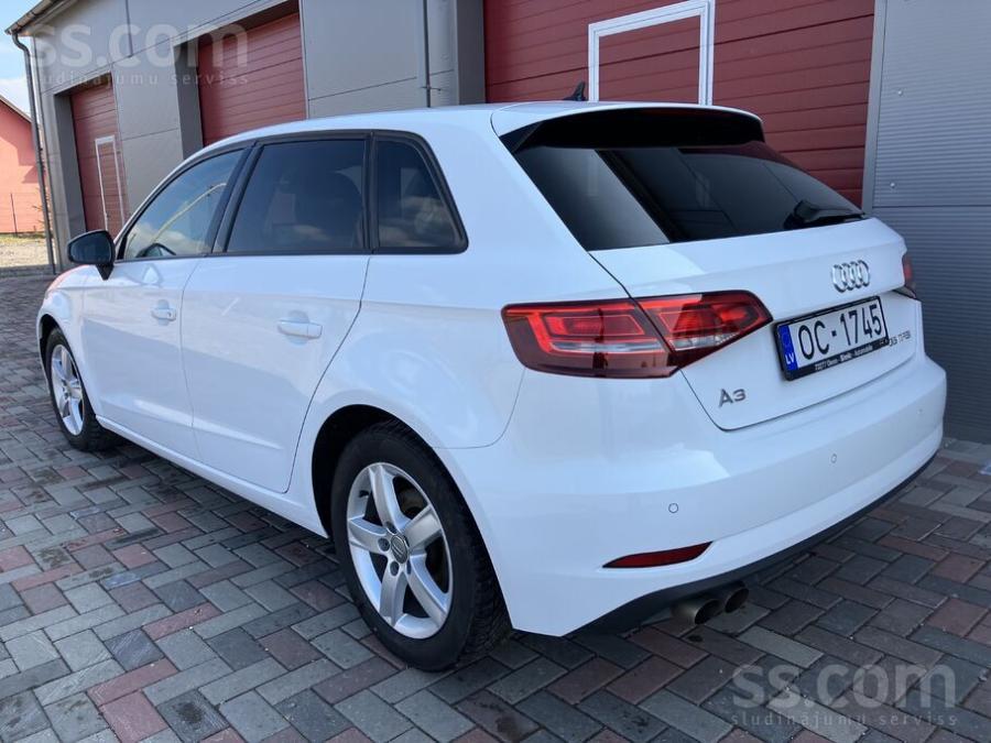 White Audi A3 2019 in Talsi, with an engine capacity of 1.50 L and mileage of 210 thousand km for 14500 €, photo 6 on AUTOMOTO.COM.LV