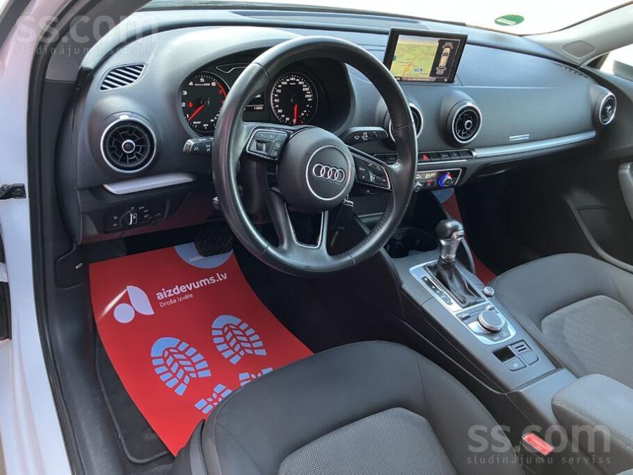 White Audi A3 2019 in Talsi, with an engine capacity of 1.50 L and mileage of 210 thousand km for 14500 €, photo 16 on AUTOMOTO.COM.LV