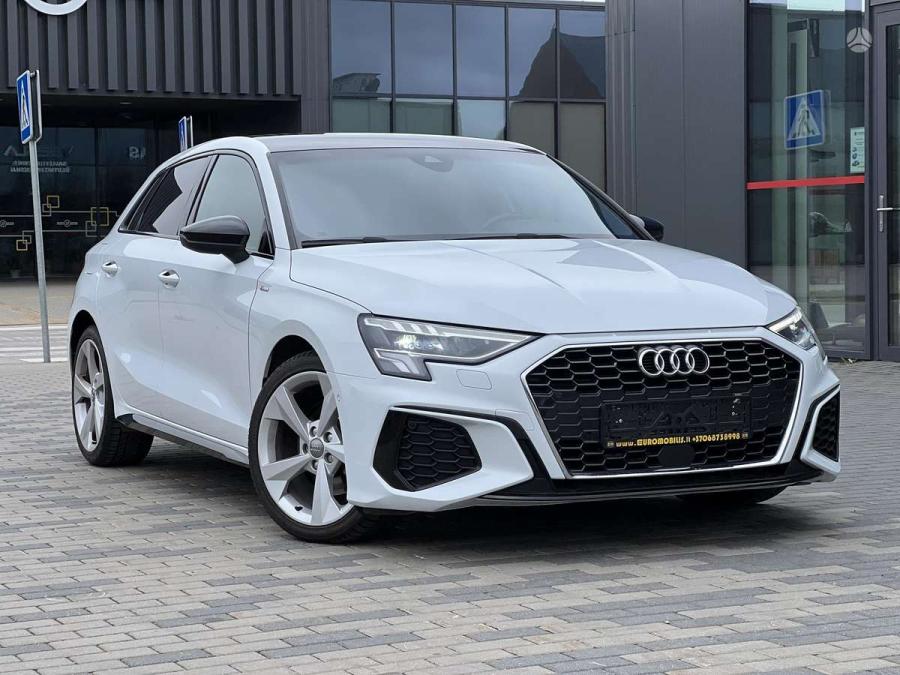 White Audi A3 2020 in Siauliai, with an engine capacity of 1.97 L and mileage of 117 thousand km for 19900 €, photo 13 on AUTOMOTO.COM.LV