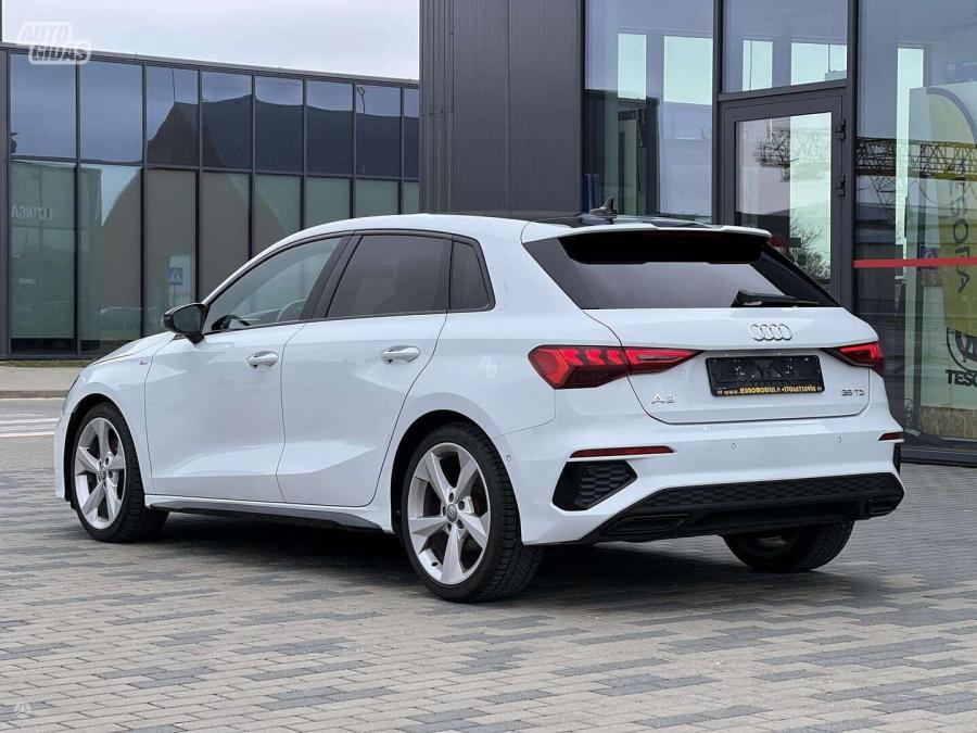 White Audi A3 2020 in Siauliai, with an engine capacity of 2.00 L and mileage of 117 thousand km for 19900 €, photo 8 on AUTOMOTO.COM.LV