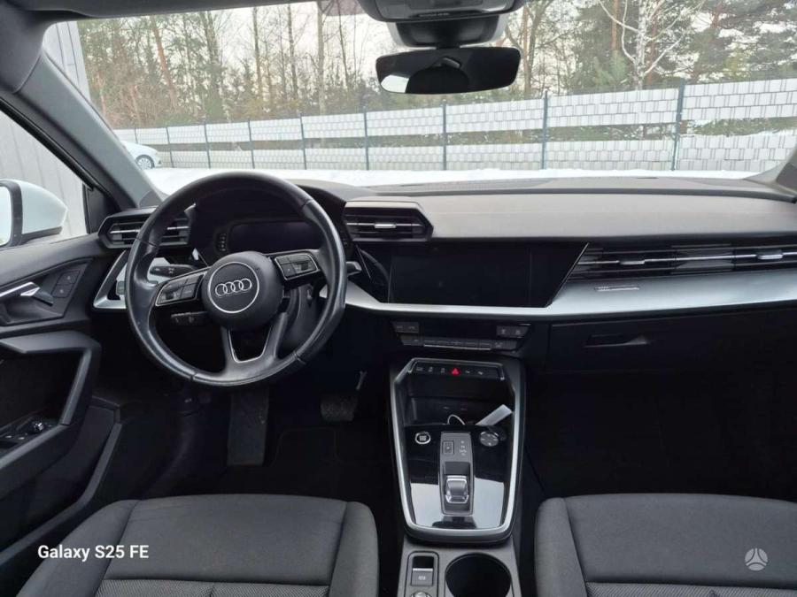 White Audi A3 2021 in Taurage, with an engine capacity of 2.00 L and mileage of 266 thousand km for 18755 €, photo 8 on AUTOMOTO.COM.LV