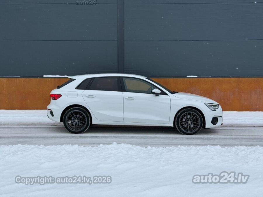 White Audi A3 2021 in Tallinn, with an engine capacity of 1.50 L and mileage of 77 thousand km for 20900 €, photo 6 on AUTOMOTO.COM.LV