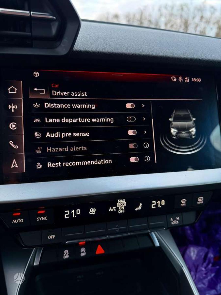 Balts Audi A3 2022 Viļņa, ar dzinēja tilpumu 1.00 L un nobraukumu 166 tūkst. km par 17500 €, foto 27 vietnē AUTOMOTO.COM.LV