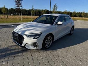 White Audi A3 2022 in Vilnius, with an engine capacity of 1.00 L and mileage of 167 thousand km for 17300 €, photo  on AUTOMOTO.COM.LV