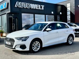 White Audi A3 2022 in Tallinn, with an engine capacity of 1.50 L and mileage of 79 thousand km for 19900 €, photo 1 on AUTOMOTO.COM.LV