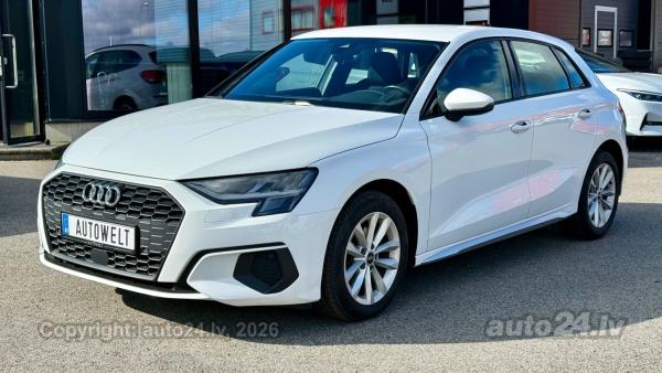 White Audi A3 2022 in Tallinn, with an engine capacity of 1.50 L and mileage of 79 thousand km for 19900 €, photo 7 on AUTOMOTO.COM.LV