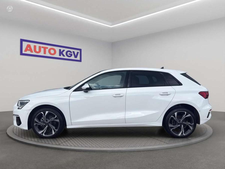 White Audi A3 2024 in Kaunas, with an engine capacity of 1.50 L and mileage of 20 thousand km for 28999 €, photo 3 on AUTOMOTO.COM.LV