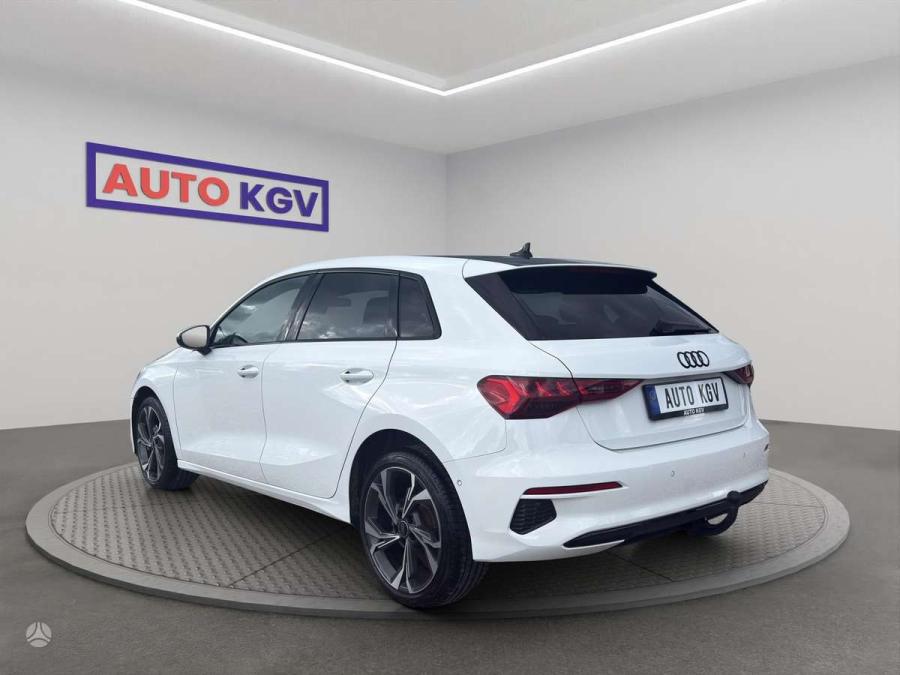 White Audi A3 2024 in Kaunas, with an engine capacity of 1.50 L and mileage of 20 thousand km for 28999 €, photo 4 on AUTOMOTO.COM.LV