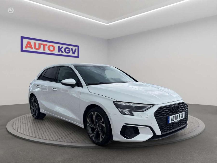 White Audi A3 2024 in Kaunas, with an engine capacity of 1.50 L and mileage of 20 thousand km for 28999 €, photo 8 on AUTOMOTO.COM.LV