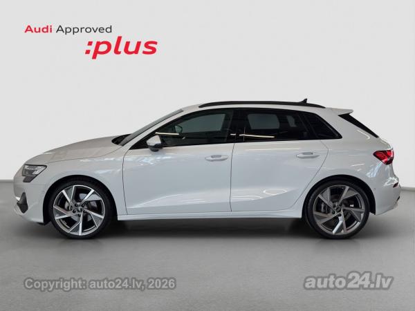 White Audi A3 2025 in Tallinn, with an engine capacity of 2.00 L and mileage of 7 thousand km for 39900 €, photo 3 on AUTOMOTO.COM.LV