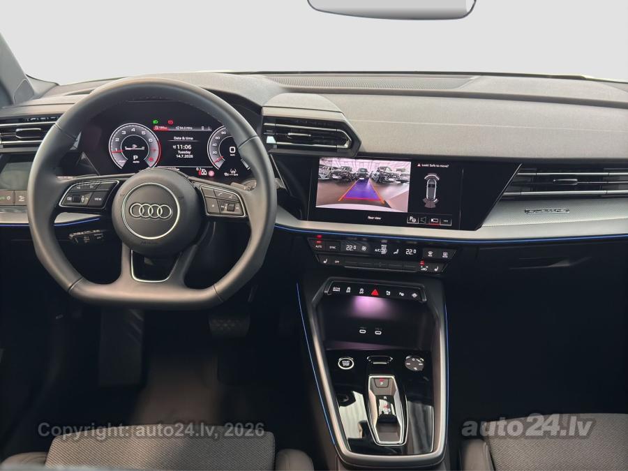 White Audi A3 2025 in Tallinn, with an engine capacity of 2.00 L and mileage of 7 thousand km for 39900 €, photo 10 on AUTOMOTO.COM.LV