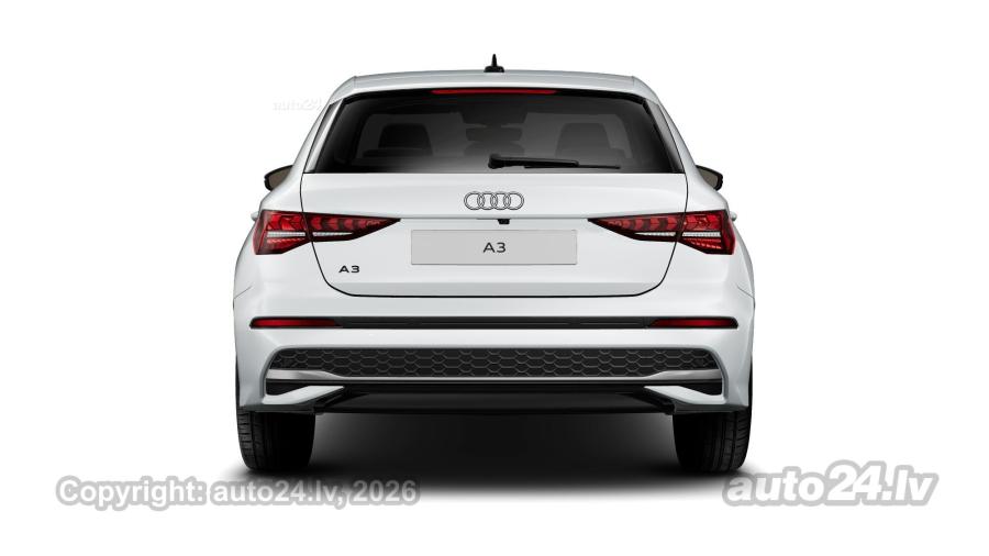 White Audi A3 2025 in Tallinn, with an engine capacity of 1.50 L and mileage of 19 thousand km for 31900 €, photo 5 on AUTOMOTO.COM.LV