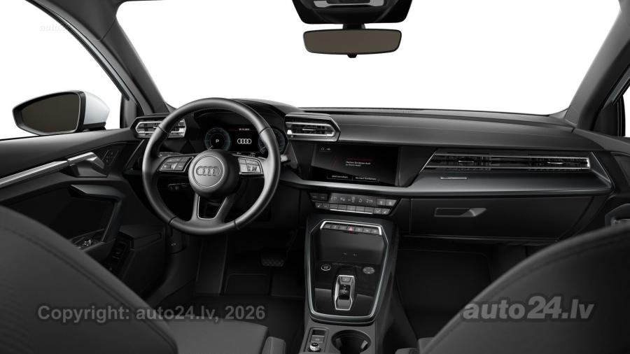 White Audi A3 2025 in Tallinn, with an engine capacity of 1.50 L and mileage of 19 thousand km for 31900 €, photo 8 on AUTOMOTO.COM.LV
