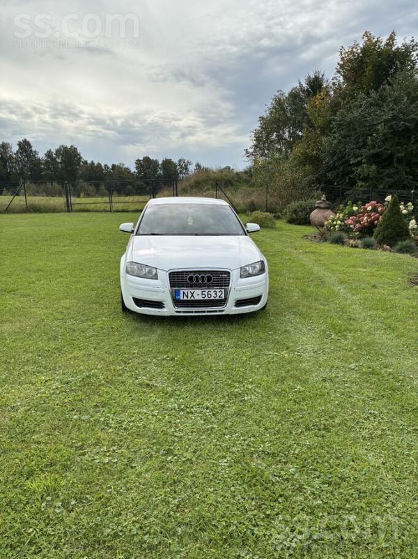 White Audi A3 2007 in Talsi, with an engine capacity of 2.00 L and mileage of 289 thousand km for 2350 €, photo 1 on AUTOMOTO.COM.LV