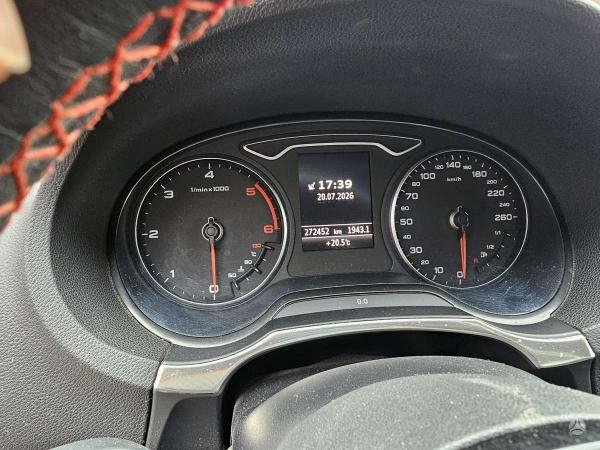 White Audi A3 2014 in Druskininkai, with an engine capacity of 1.97 L and mileage of 272 thousand km for 8800 €, photo 8 on AUTOMOTO.COM.LV