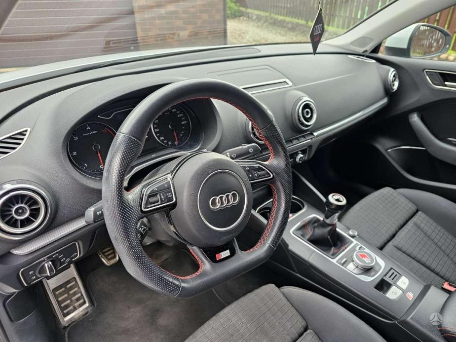 White Audi A3 2014 in Druskininkai, with an engine capacity of 1.97 L and mileage of 272 thousand km for 8800 €, photo 12 on AUTOMOTO.COM.LV