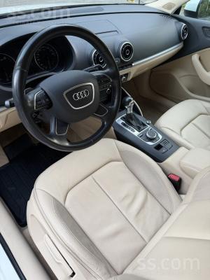 White Audi A3 2014 in Riga, with an engine capacity of 1.40 L and mileage of 184 thousand km for 9900 €, photo 11 on AUTOMOTO.COM.LV