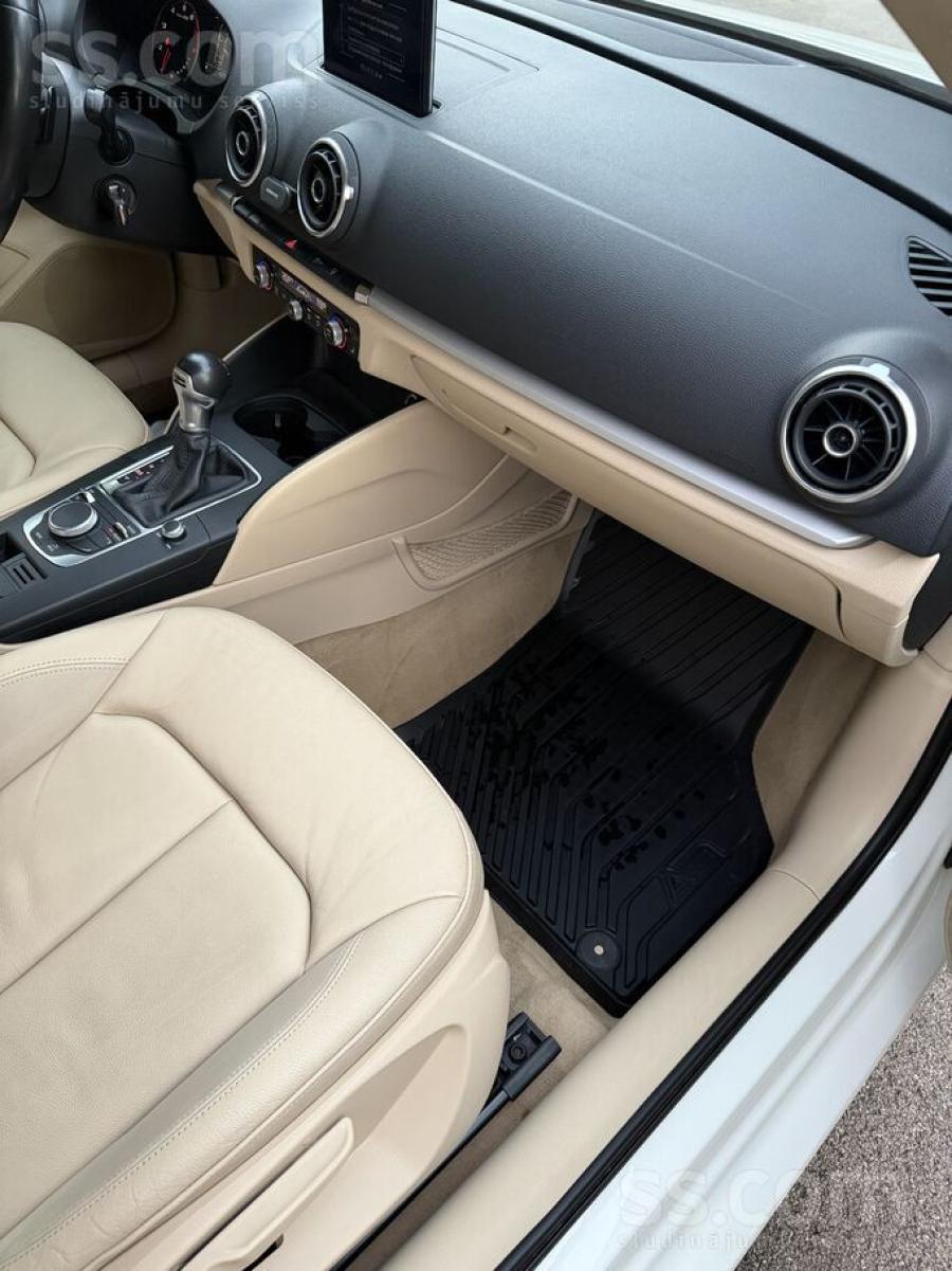 White Audi A3 2014 in Riga, with an engine capacity of 1.40 L and mileage of 184 thousand km for 9900 €, photo 18 on AUTOMOTO.COM.LV