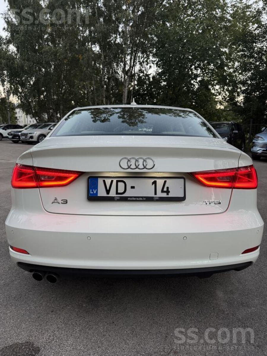 White Audi A3 2014 in Riga, with an engine capacity of 1.40 L and mileage of 184 thousand km for 9900 €, photo 19 on AUTOMOTO.COM.LV