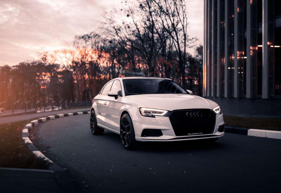 White Audi A3 2015 in Vilnius, with an engine capacity of 1.98 L and mileage of 100 thousand km for 16900 €, photo 9 on AUTOMOTO.COM.LV