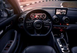 White Audi A3 2015 in Vilnius, with an engine capacity of 1.98 L and mileage of 100 thousand km for 16900 €, photo 14 on AUTOMOTO.COM.LV