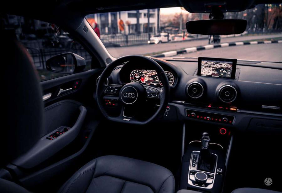 White Audi A3 2015 in Vilnius, with an engine capacity of 1.98 L and mileage of 100 thousand km for 16900 €, photo 15 on AUTOMOTO.COM.LV