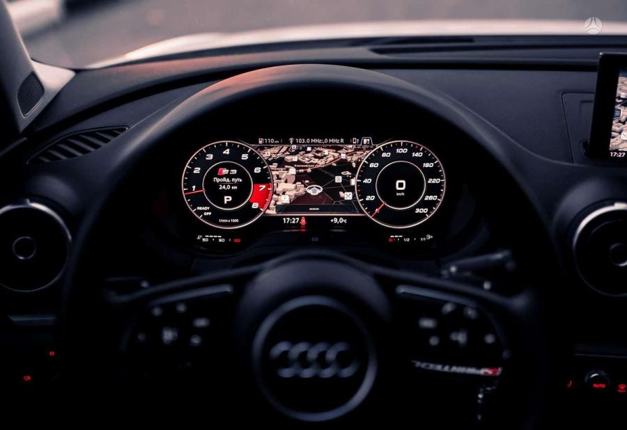 White Audi A3 2015 in Vilnius, with an engine capacity of 1.98 L and mileage of 100 thousand km for 16900 €, photo 16 on AUTOMOTO.COM.LV
