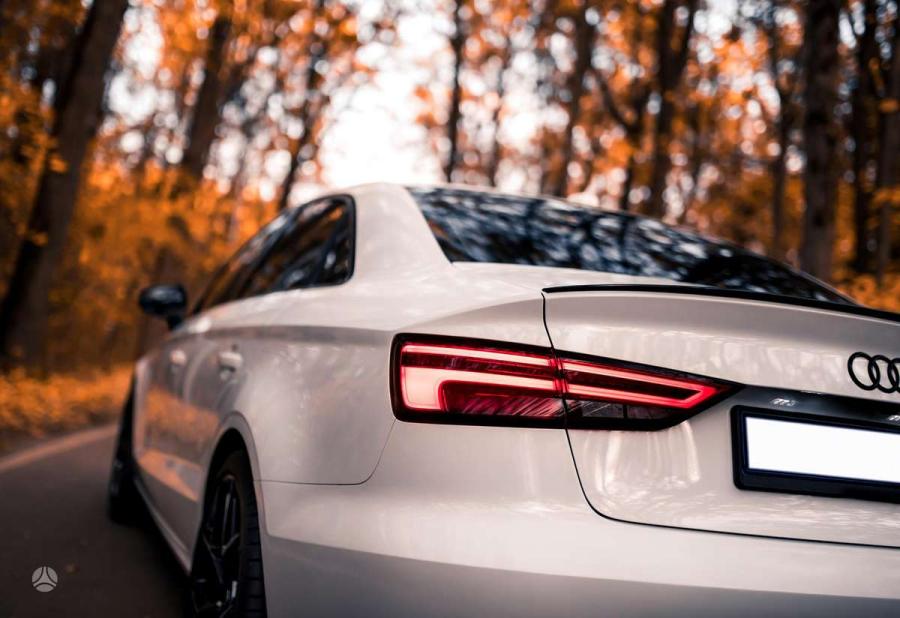 White Audi A3 2015 in Vilnius, with an engine capacity of 1.98 L and mileage of 100 thousand km for 16900 €, photo 19 on AUTOMOTO.COM.LV