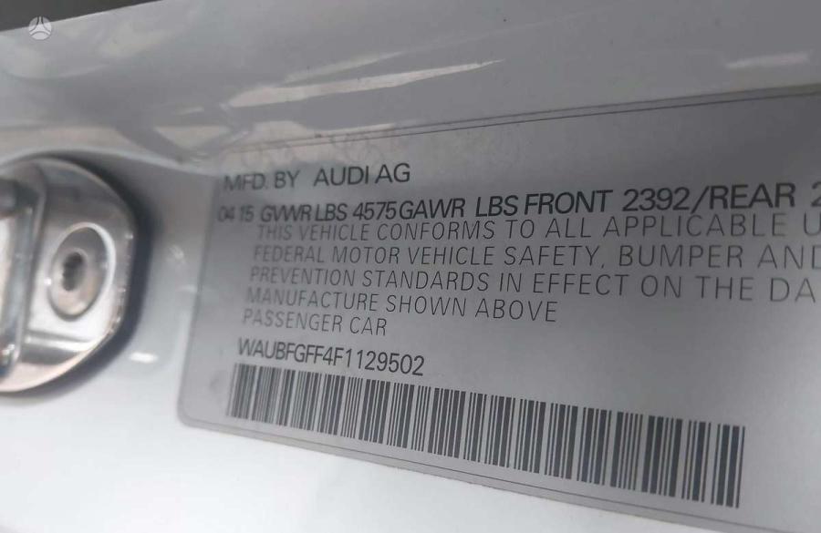 Balts Audi A3 2015 Viļņa, ar dzinēja tilpumu 1.98 L un nobraukumu 148 tūkst. km par 5700 €, foto 21 vietnē AUTOMOTO.COM.LV