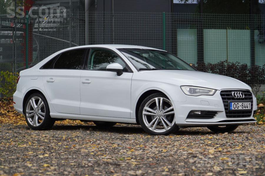White Audi A3 2015 in Riga, with an engine capacity of 2.00 L and mileage of 219 thousand km for 10790 €, photo 4 on AUTOMOTO.COM.LV