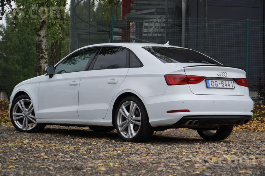 White Audi A3 2015 in Riga, with an engine capacity of 2.00 L and mileage of 219 thousand km for 10790 €, photo 12 on AUTOMOTO.COM.LV