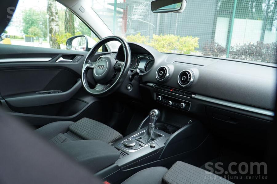 White Audi A3 2015 in Riga, with an engine capacity of 2.00 L and mileage of 219 thousand km for 10790 €, photo 15 on AUTOMOTO.COM.LV