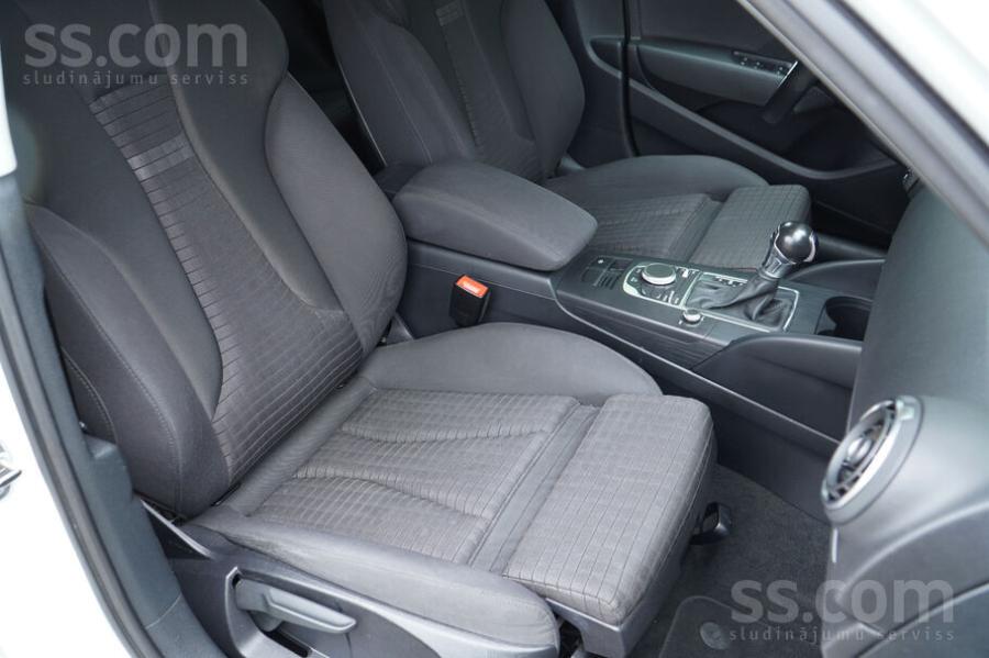 White Audi A3 2015 in Riga, with an engine capacity of 2.00 L and mileage of 219 thousand km for 10790 €, photo 19 on AUTOMOTO.COM.LV