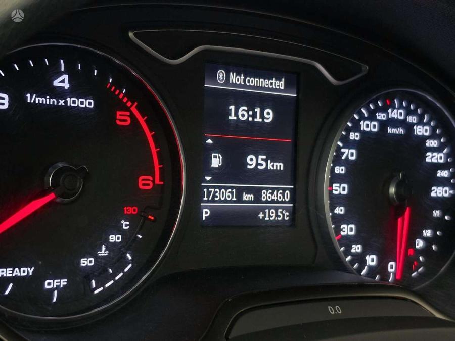 White Audi A3 2017 in Jonava, with an engine capacity of 2.00 L and mileage of 173 thousand km for 15500 €, photo 27 on AUTOMOTO.COM.LV