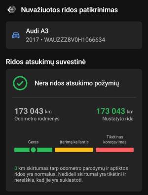 White Audi A3 2017 in Jonava, with an engine capacity of 2.00 L and mileage of 173 thousand km for 15500 €, photo 49 on AUTOMOTO.COM.LV