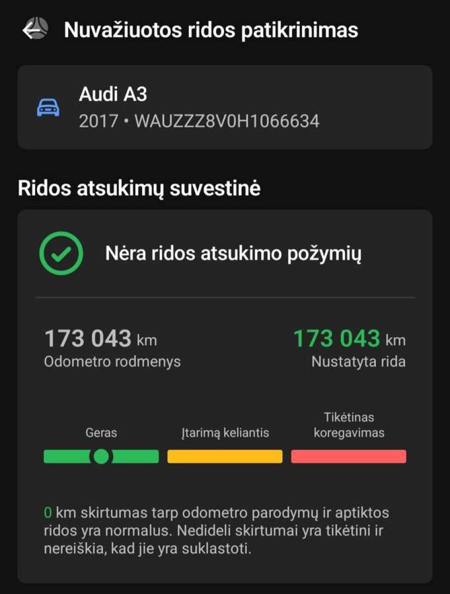 White Audi A3 2017 in Jonava, with an engine capacity of 2.00 L and mileage of 173 thousand km for 15500 €, photo 49 on AUTOMOTO.COM.LV