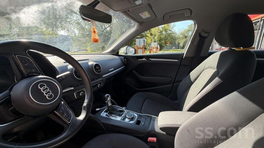 White Audi A3 2017 in Riga, with an engine capacity of 1.50 L and mileage of 131 thousand km for 13500 €, photo 8 on AUTOMOTO.COM.LV