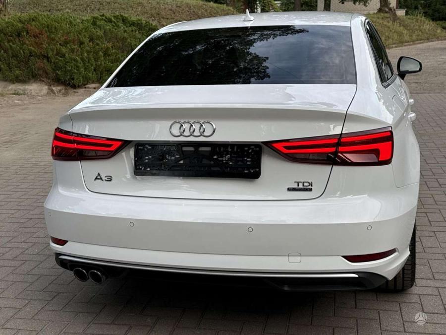 White Audi A3 2017 in Prienai, with an engine capacity of 2.00 L and mileage of 251 thousand km for 12800 €, photo 15 on AUTOMOTO.COM.LV