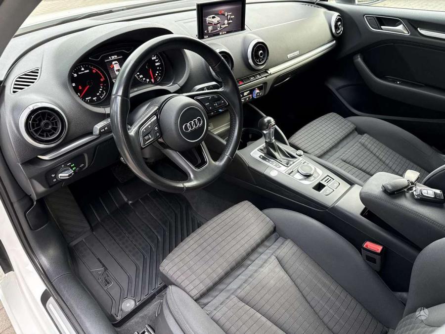 White Audi A3 2017 in Prienai, with an engine capacity of 2.00 L and mileage of 251 thousand km for 12800 €, photo 27 on AUTOMOTO.COM.LV